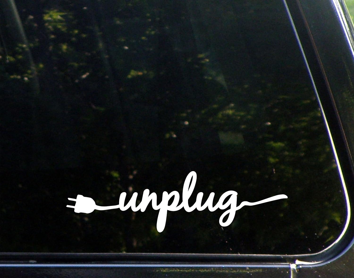 Amazon.com: Unplug - 8-3/4" x 2-1/2" - Vinyl Die Cut Decal/Bumper ...