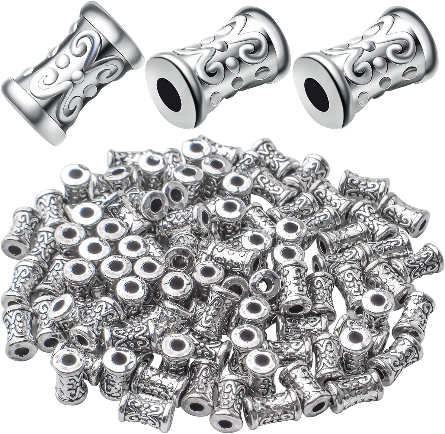 Amazon.com: PH PandaHall 750pcs Lantern Spacer Beads, Antique Silver ...
