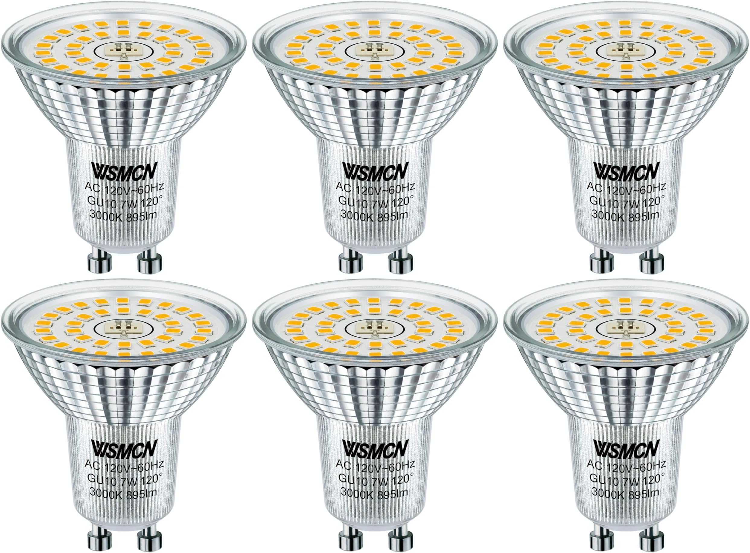 WSMCN MR16 GU10 LED Bulbs Non-Dimmable, Daylight Bright,Warm White ...