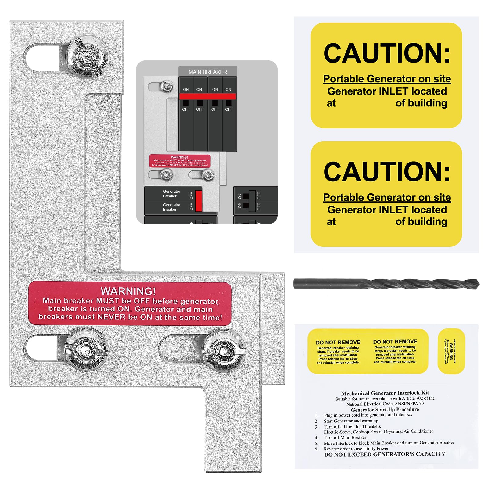 Snapklik.com : Generator Interlock Kit For Siemens Or ITE 200 Amp ...