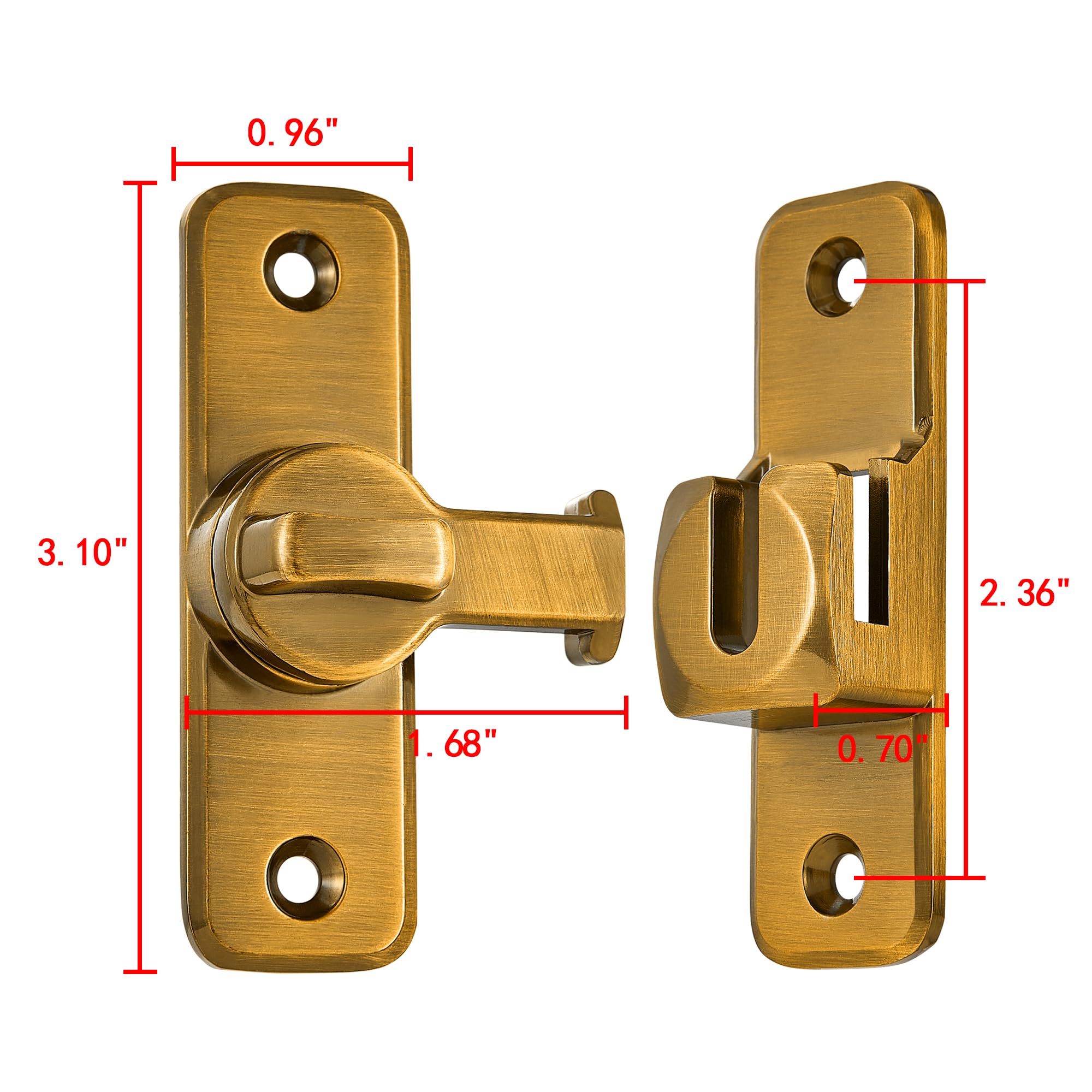 Snapklik.com : INIRET Enhanced Security Flip Latch Lock - Heavy-Duty 90 ...