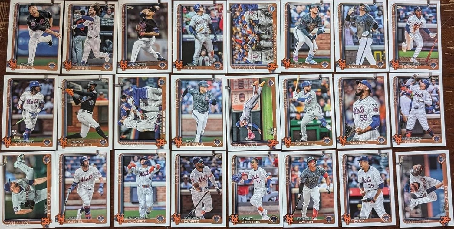 Amazon.com: New York Mets 2025 Topps Complete Mint 24 Card Hand ...