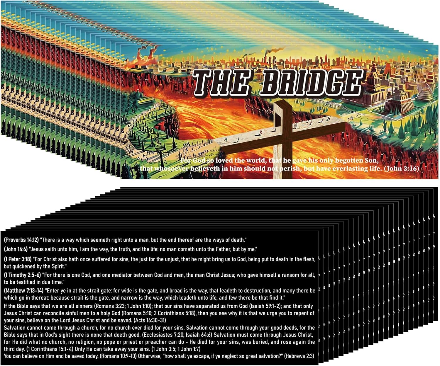 Amazon.com : Saypacck 200 Pcs Gospel Tract Card Bridge Gospel Tracts ...