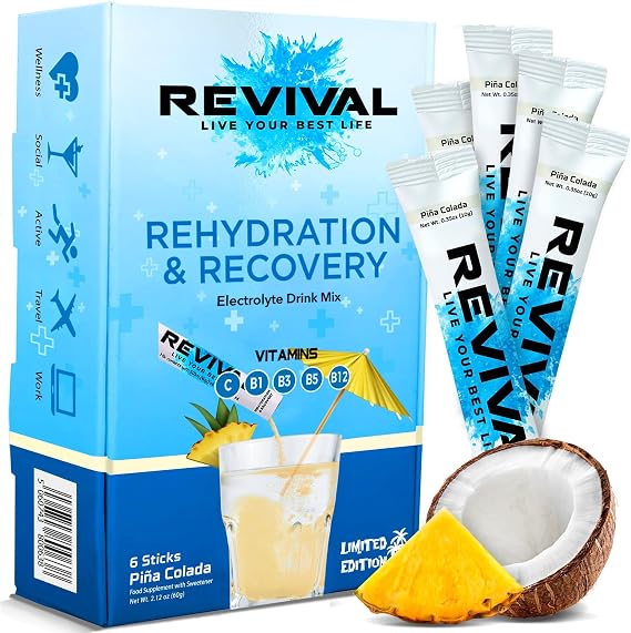 Revival Rapid Rehydration, Electrolytes Powder - High Strength Vitamin ...