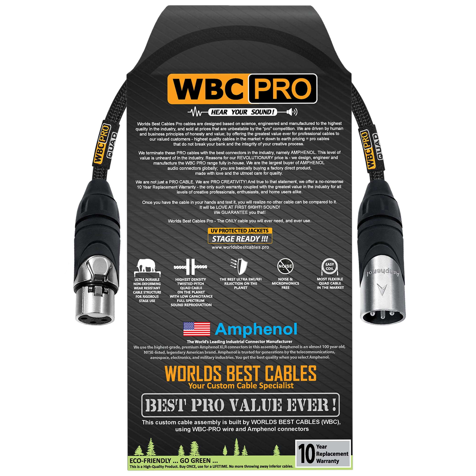 Star-quad Audiophile Interconnect Cables 1 Foot RCA Cable Pair - WBC ...