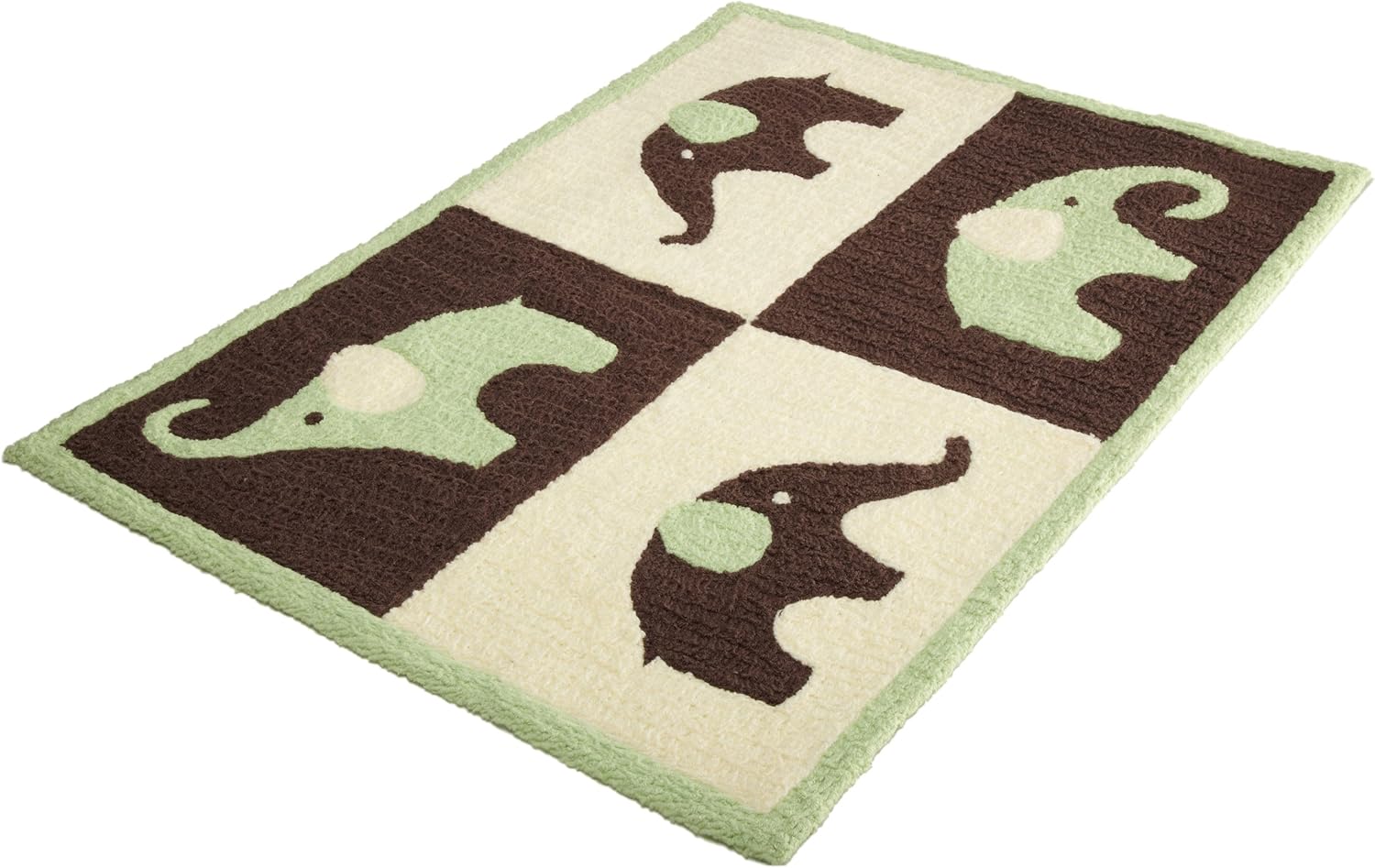 Amazon.com: Carter's Green Elephant Rug, Green/Choc, 30 X 40" : Baby