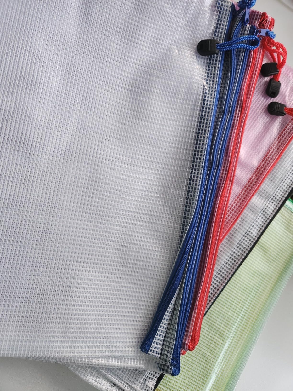 FINZOO 24PCS Plastic Zip Wallets A4, Zip Folders A4,Zipper File Bags A4 ...