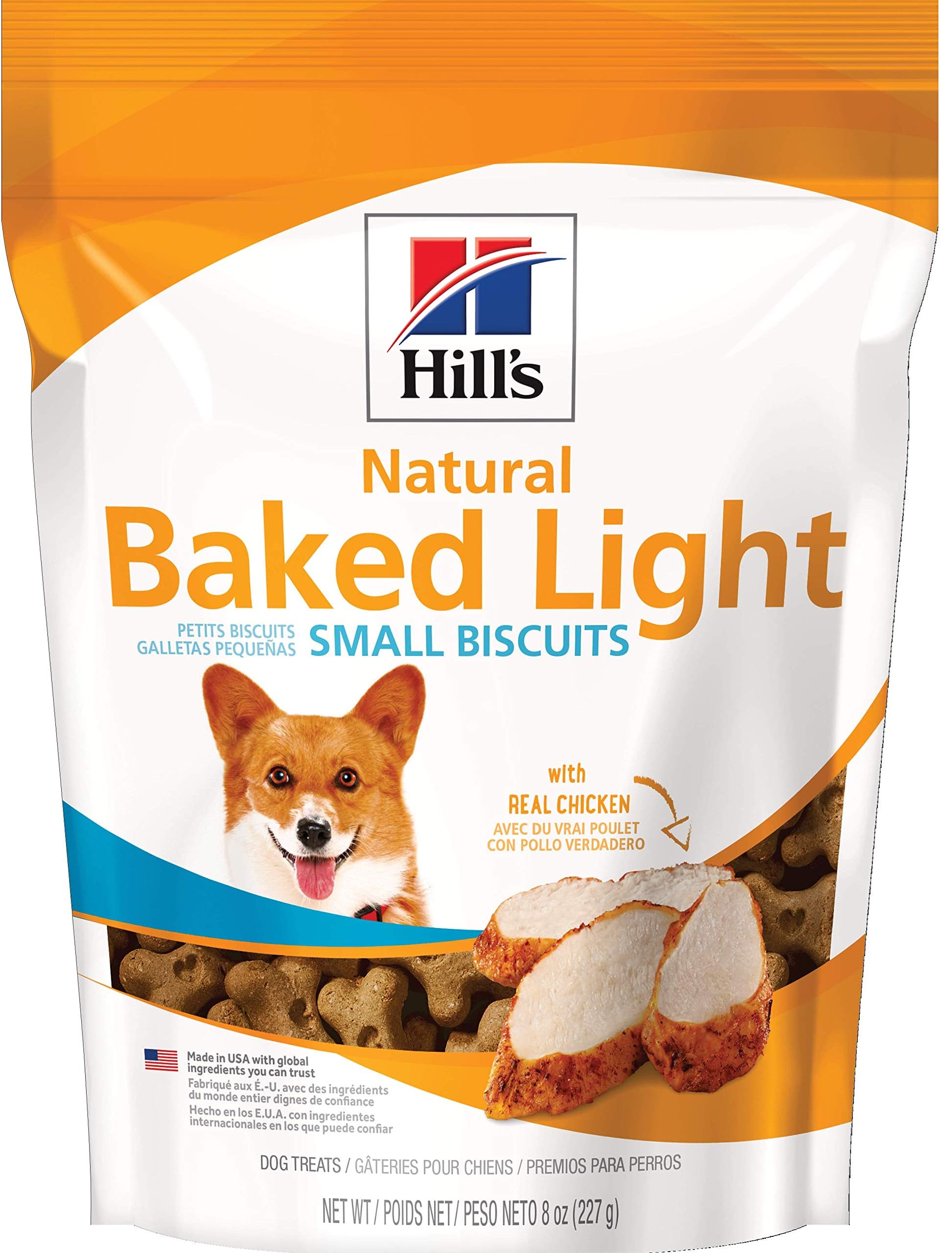 Hills Natural Baked Light Biscuits with Real Chicken, Treats for Small ...