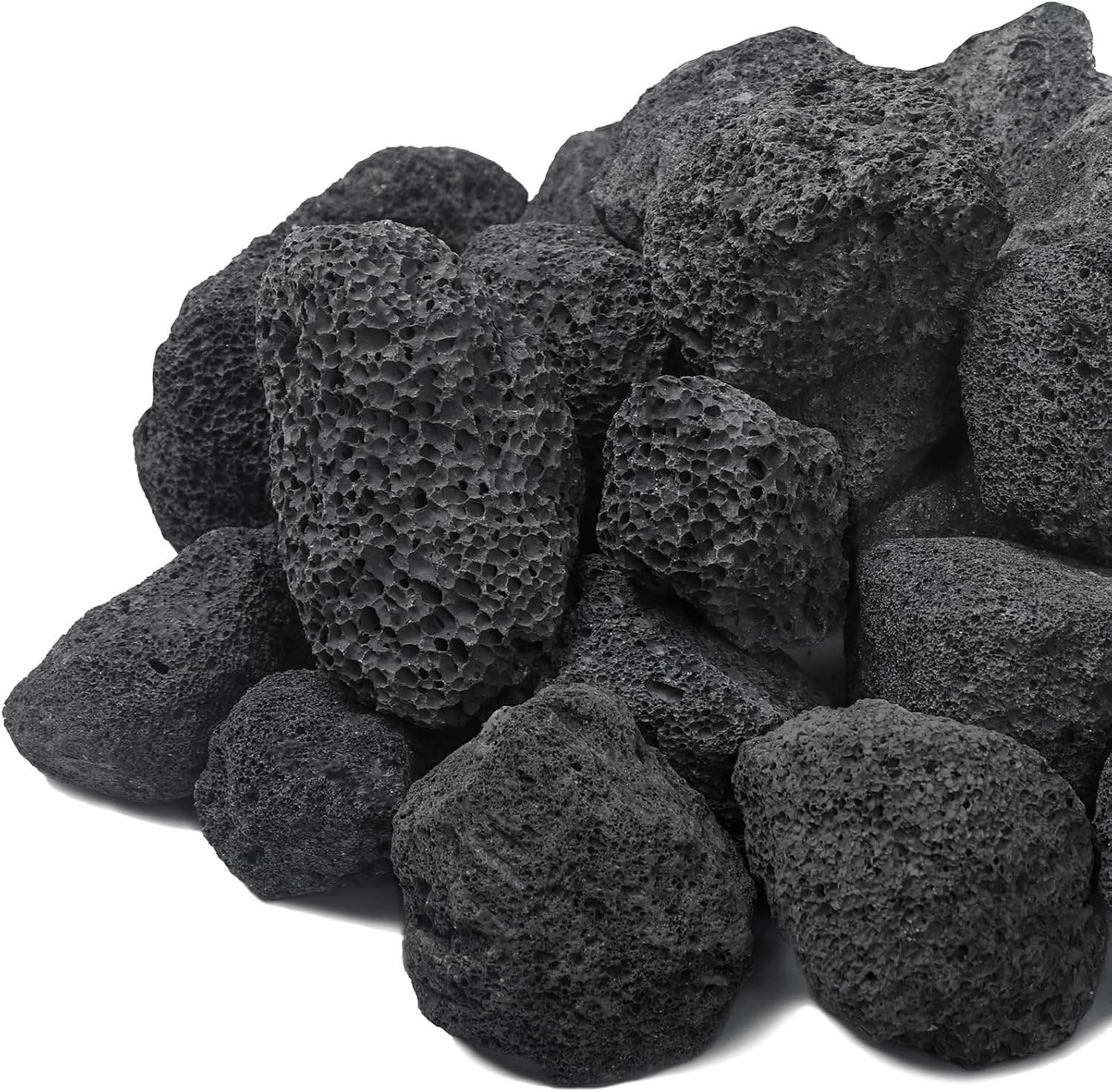 Amazon.com: Calofulston 2"-4" Black Lava Rock, 10lbs Large Volcanic ...