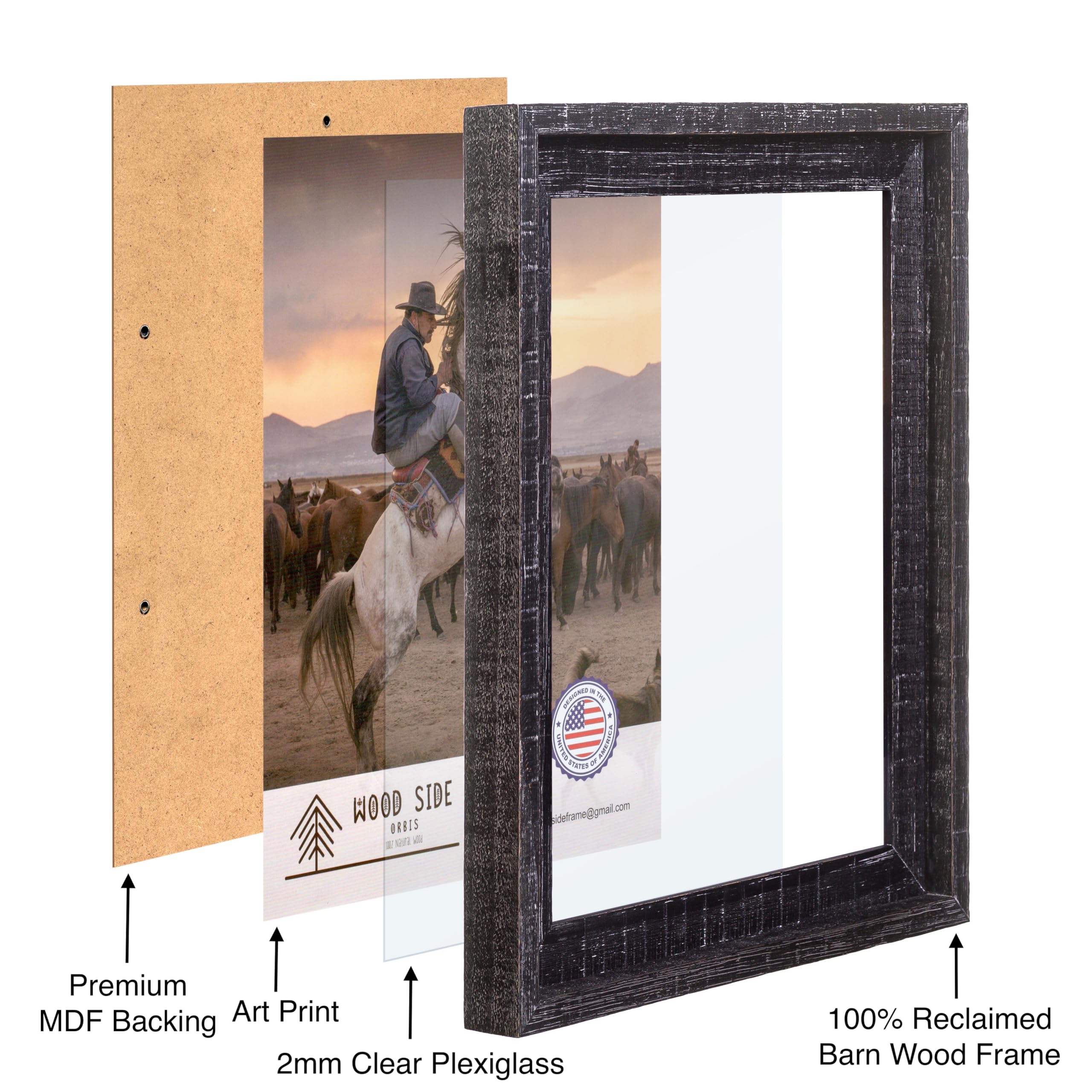 16x20 Reclaimed Wood Rustic Frame 1 3/4 Inch Width Rustic Barnwood ...