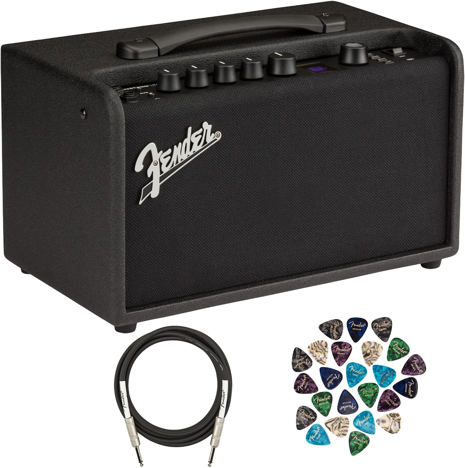 Amazon.com: Fender Mustang LT40S Amplifier Bundle with 24 Picks and 10 ...