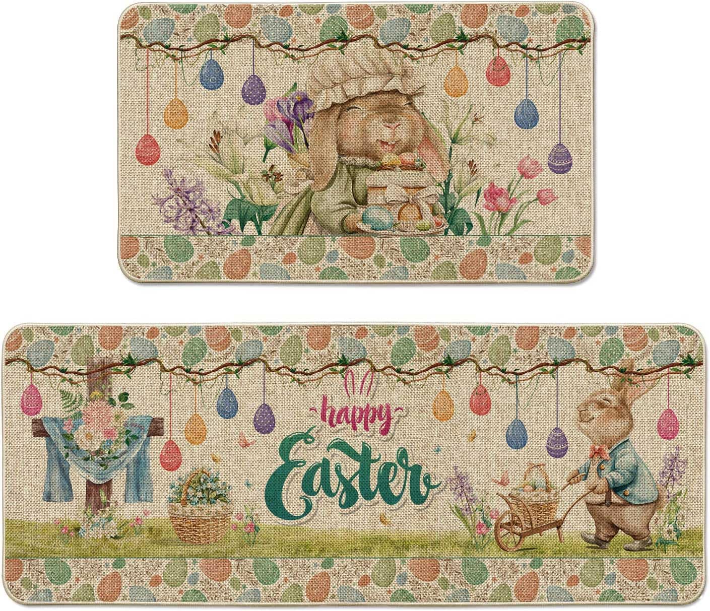 Amazon.com: notepure Easter Kitchen Decor, Easter Kitchen Rugs and Mats ...