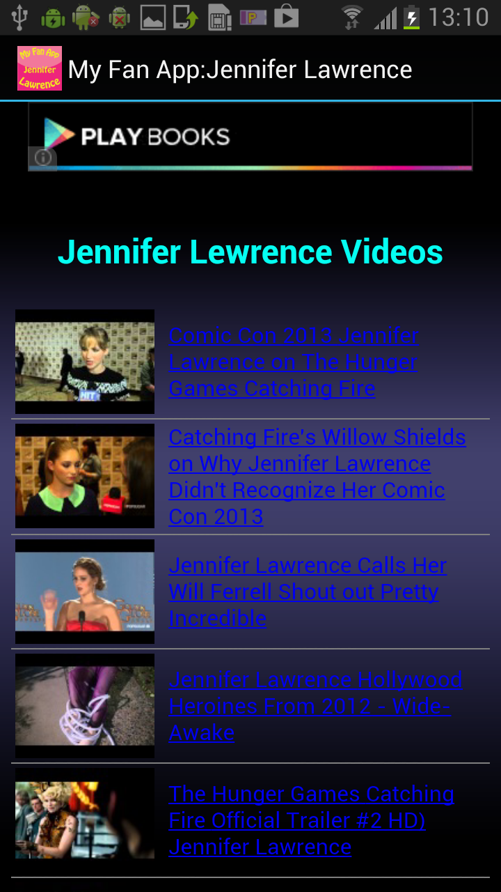 My Fan App : Jennifer Lawrence - App on Amazon Appstore