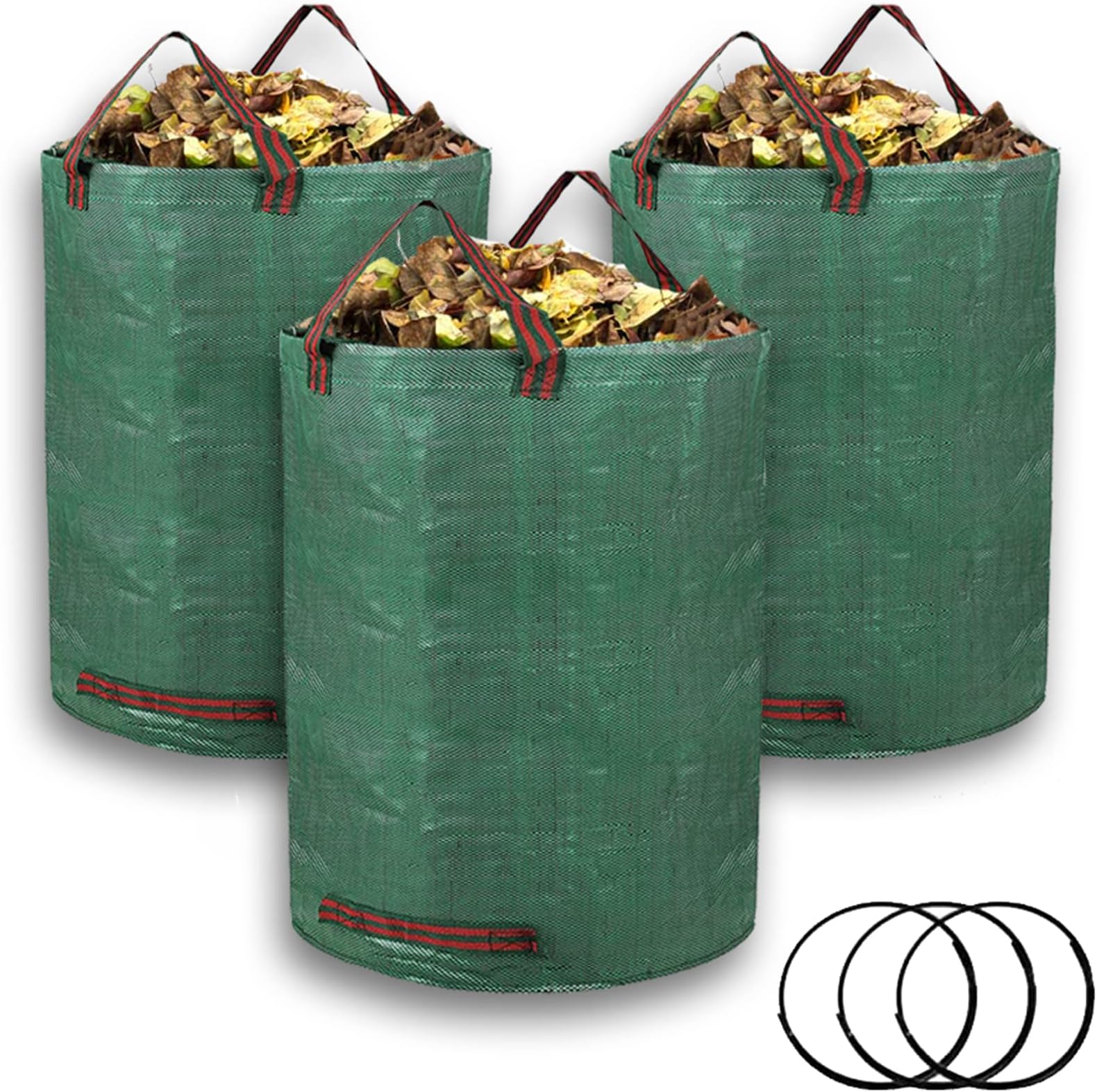 Amazon.com: GROWORLD 2-Pack 132 Gallon Garden Waste Bag Leaf Bags ...