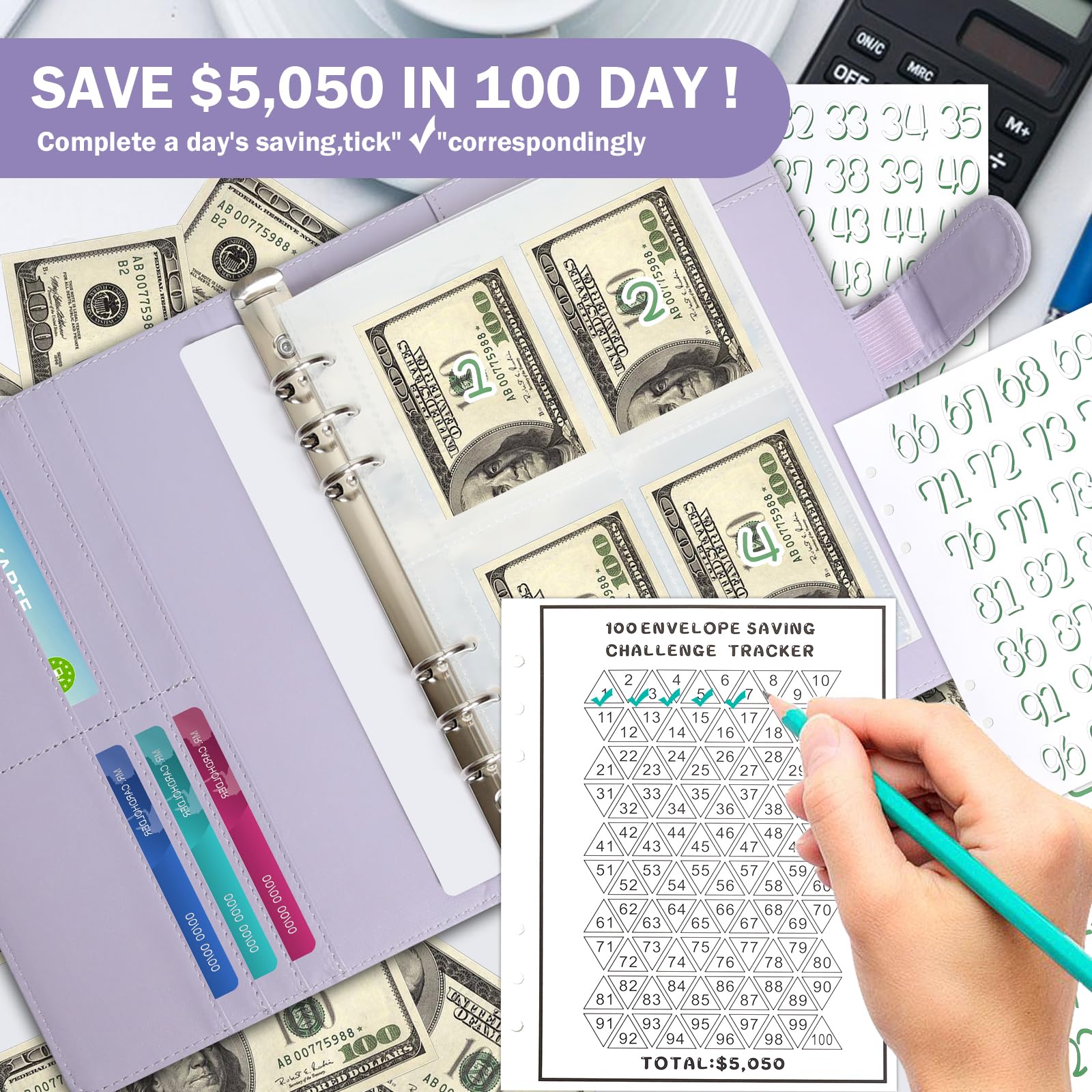 Snapklik.com : 100 Envelope Challenge Binder,100 Savings Challenges ...