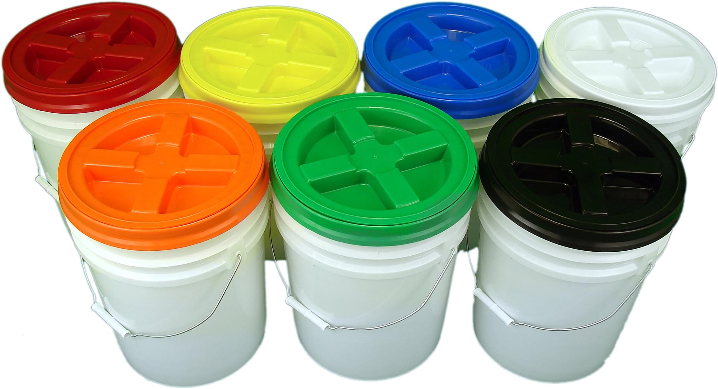 Amazon.com: Bucket Kit, Seven White 5 Gallon Buckets with Assorted ...