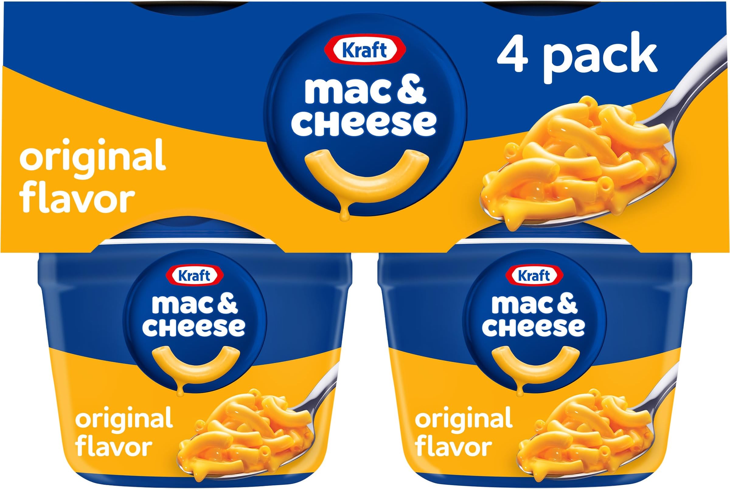 Amazon.com : Kraft Original Easy Microwavable Macaroni and Cheese Cups ...