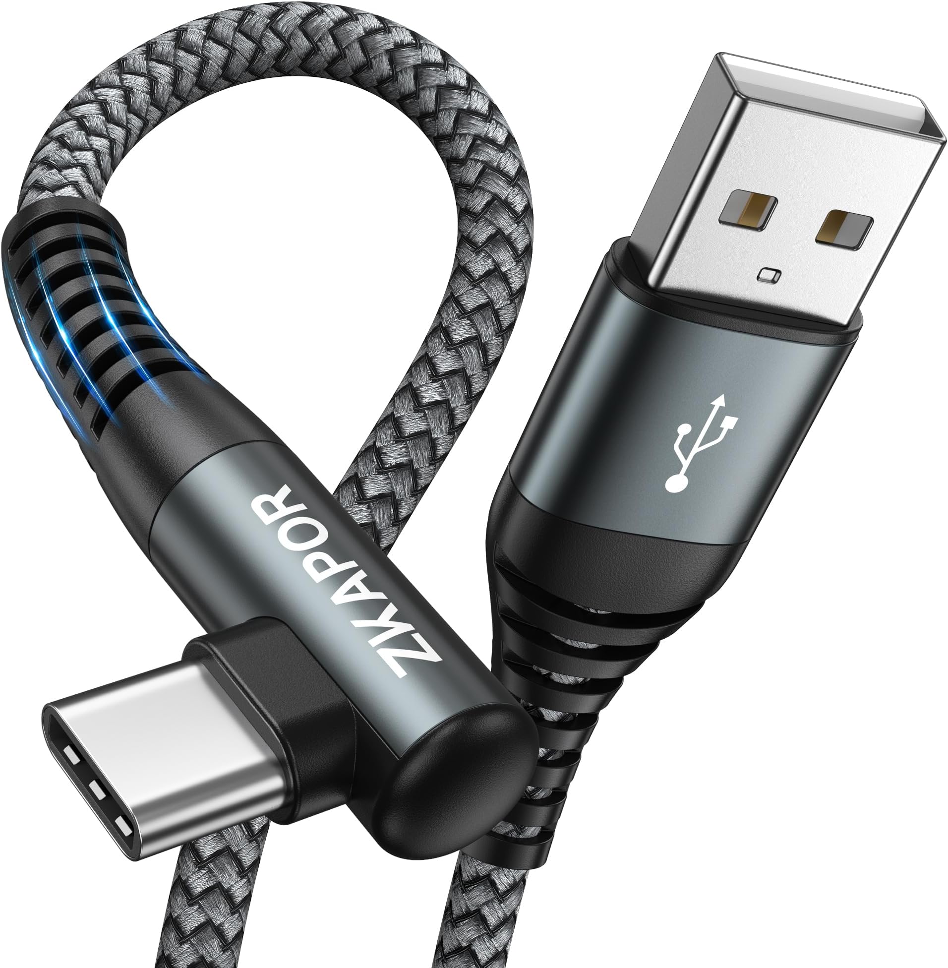 AICase Câble USB Type C Spiralé,Câble Enroulé USB-Rétractable Cordon ...