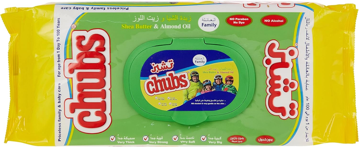 Chubs All Family 40Wipes-Almond Oil&Shea Butter : Amazon.ae: Health