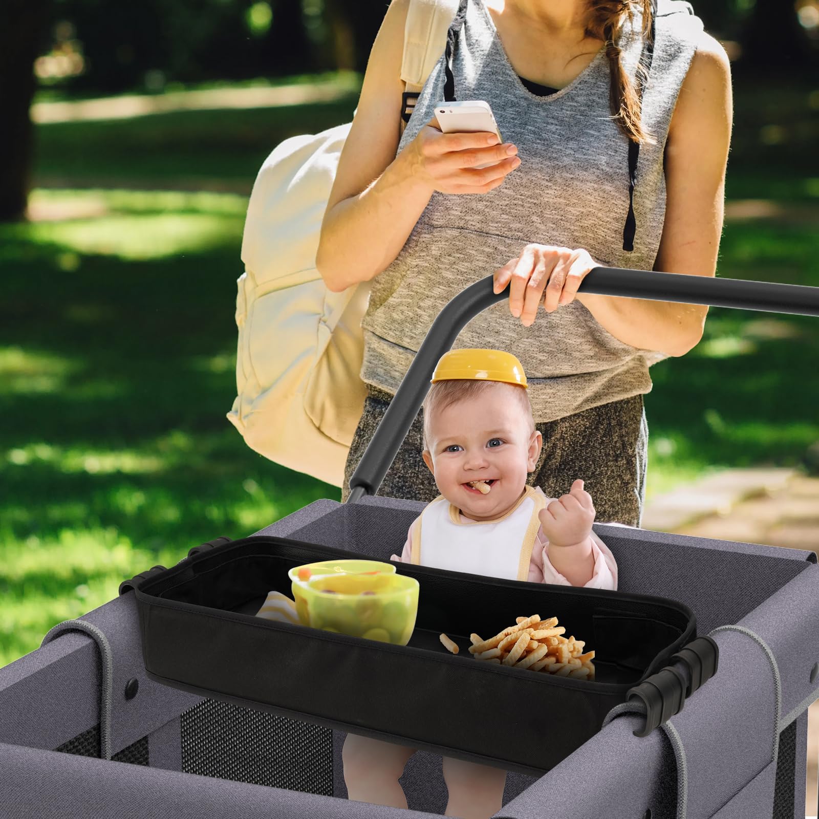 Snapklik.com : 3 BUZZLETT Double Sided Stroller Tray - Perfect For ...