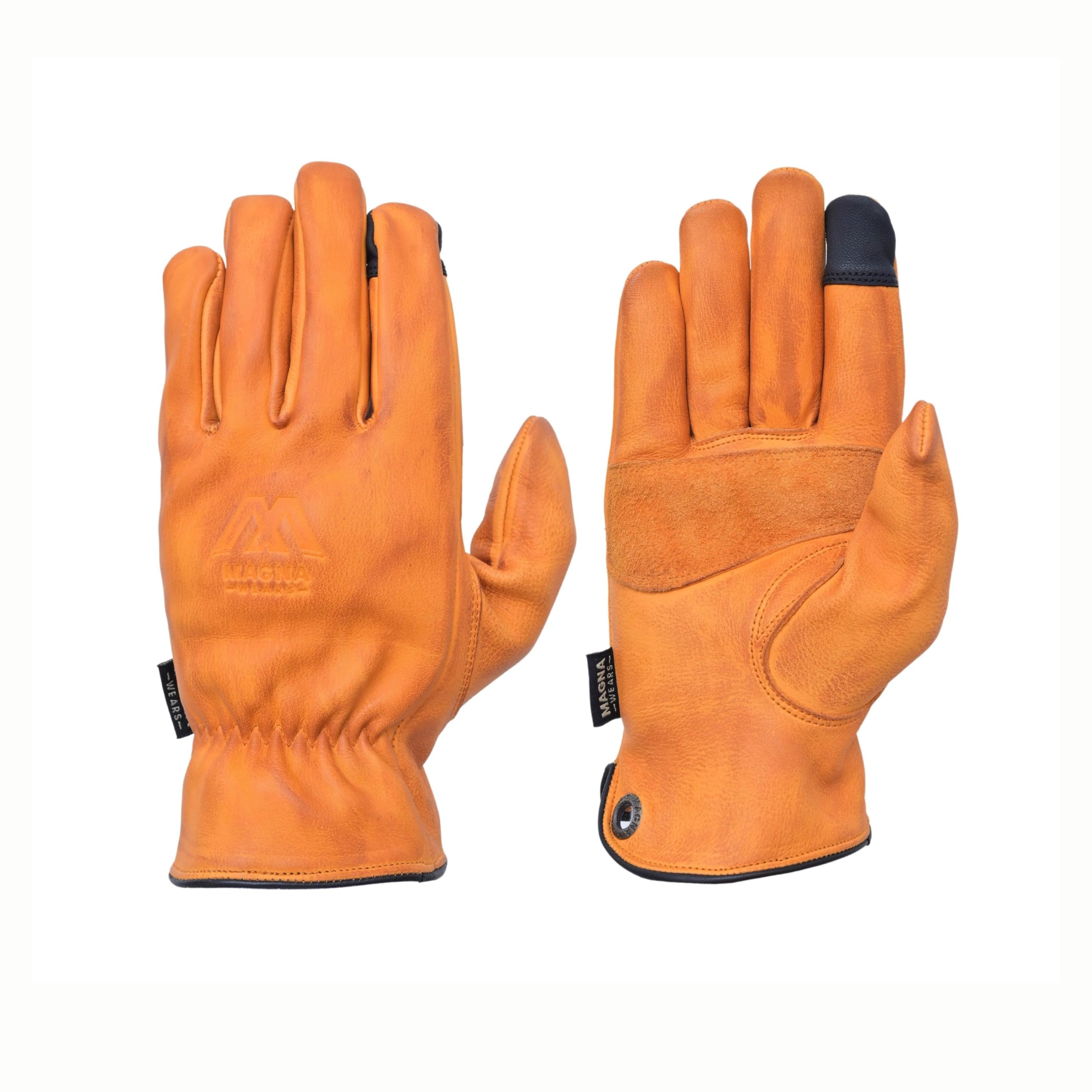 Magna Wears Leather Safety Working Gloves Multi Purpose, Abrasion ...