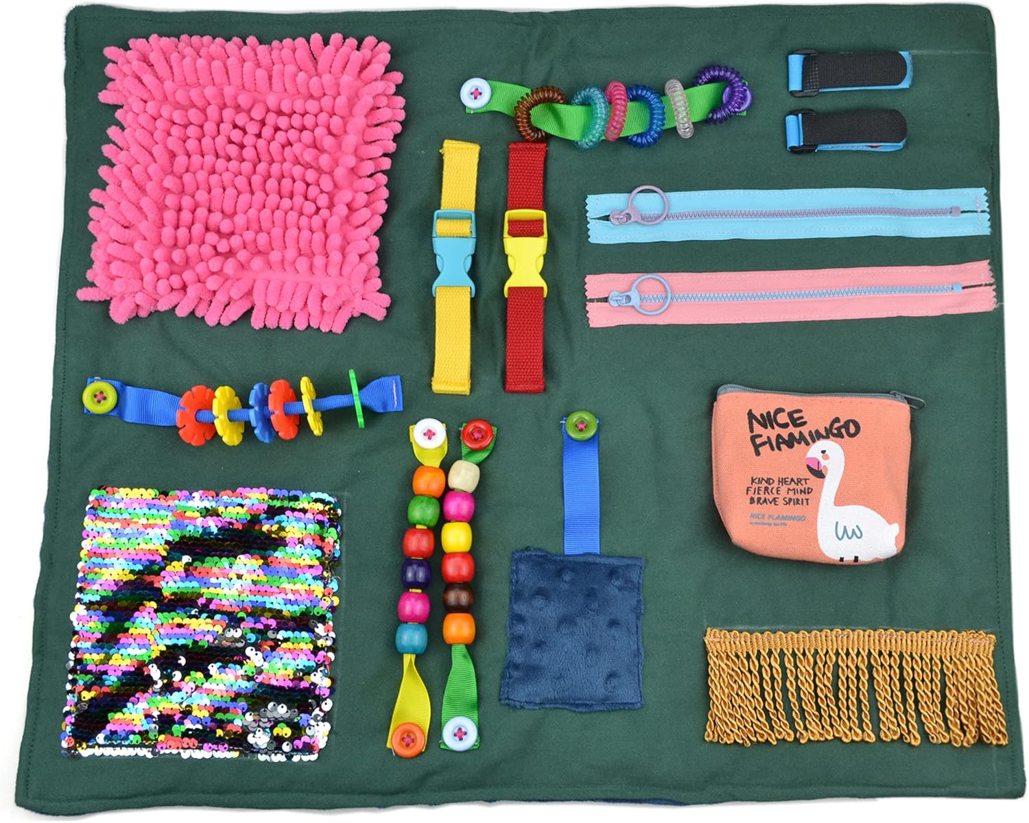 Amazon.com: Fidget Blanket for Dementia Memory Loss Sensory Pad with ...