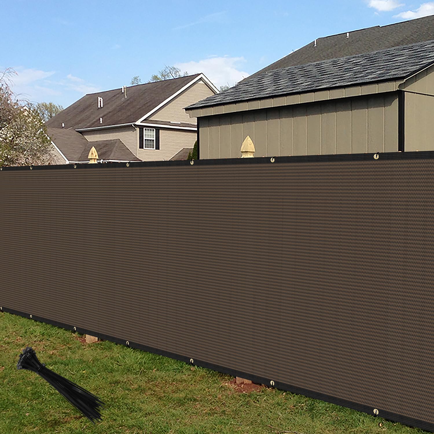 Amazon.com : ECOOPTS 4'x25' Privacy Fence Screen Windscreen with Copper ...