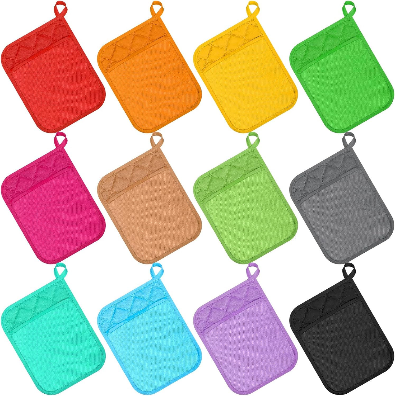 Amazon.com: WILLBOND 12 Pieces Funny Pot Holders with Pocket for ...