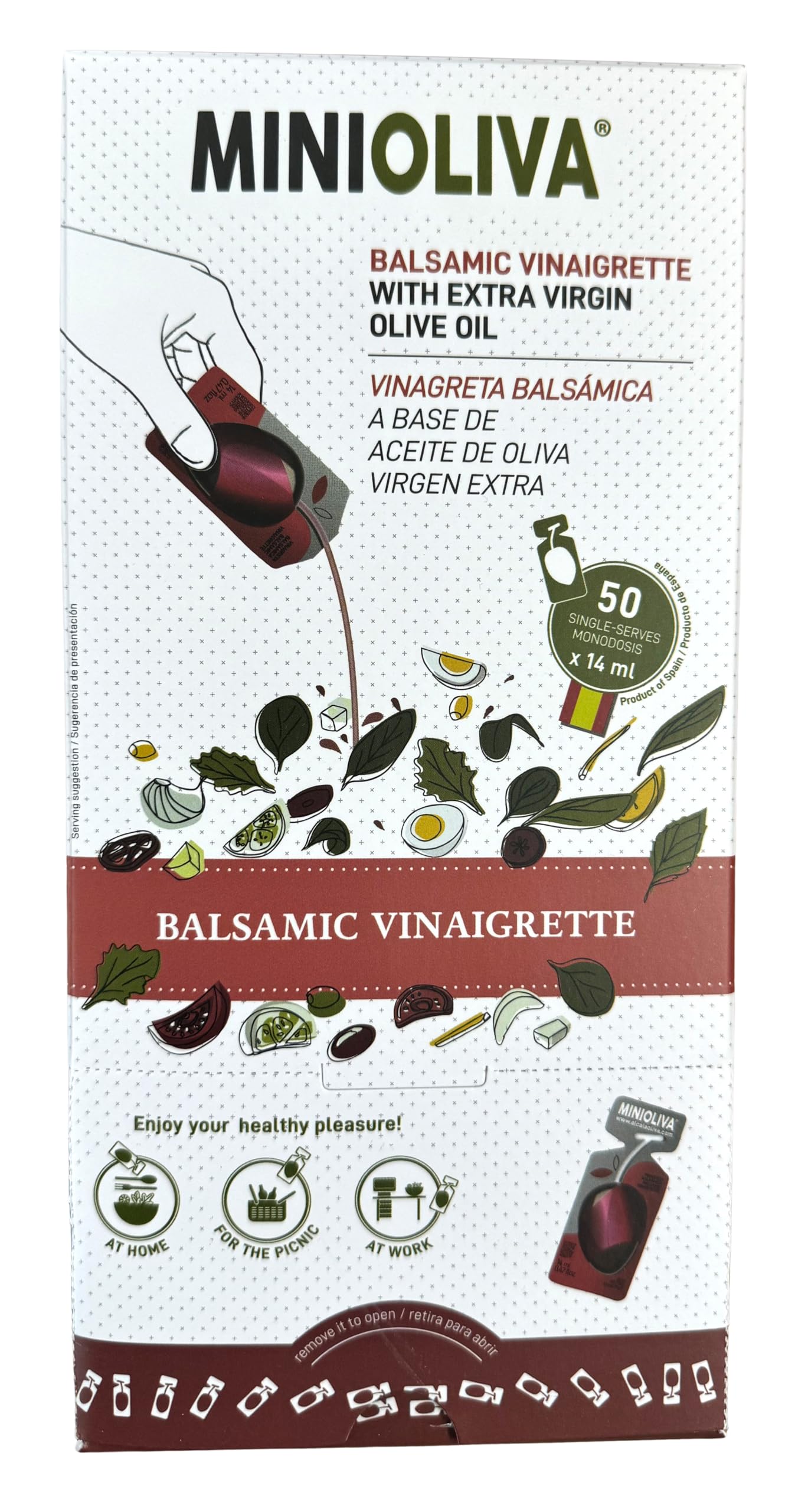 Amazon.co.jp: ALCALA MINIOLIVA バルサミックビレグレット 14ml × 50個 : 食品・飲料・お酒