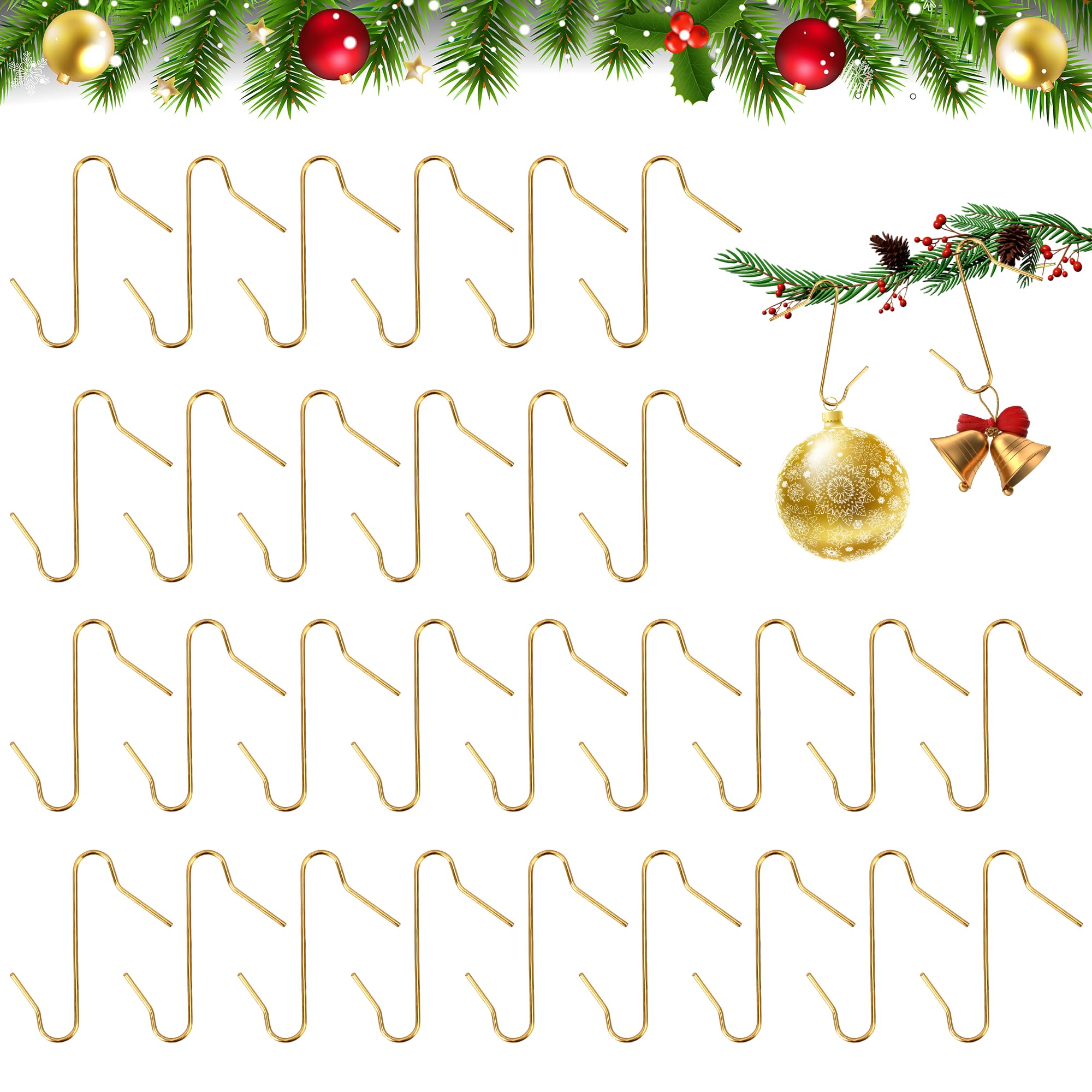 Amazon.com: Ornament Hooks, 100 Pcs Christmas Ornament Hooks for ...