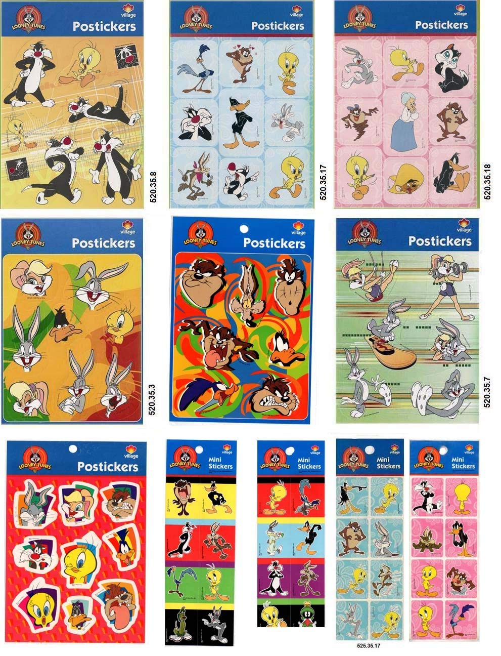 Amazon.com: Lot 3 Pieces Looney Tunes Stickers Decals Piolin Tweety ...