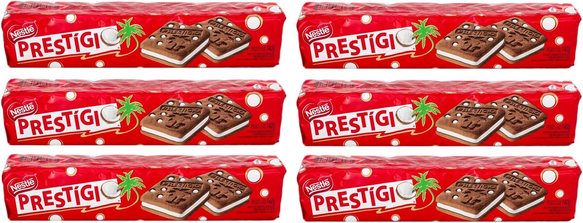 Amazon.com: Prestigio Galleta sabor Chocolate Relleno de Coco 140 gr ...