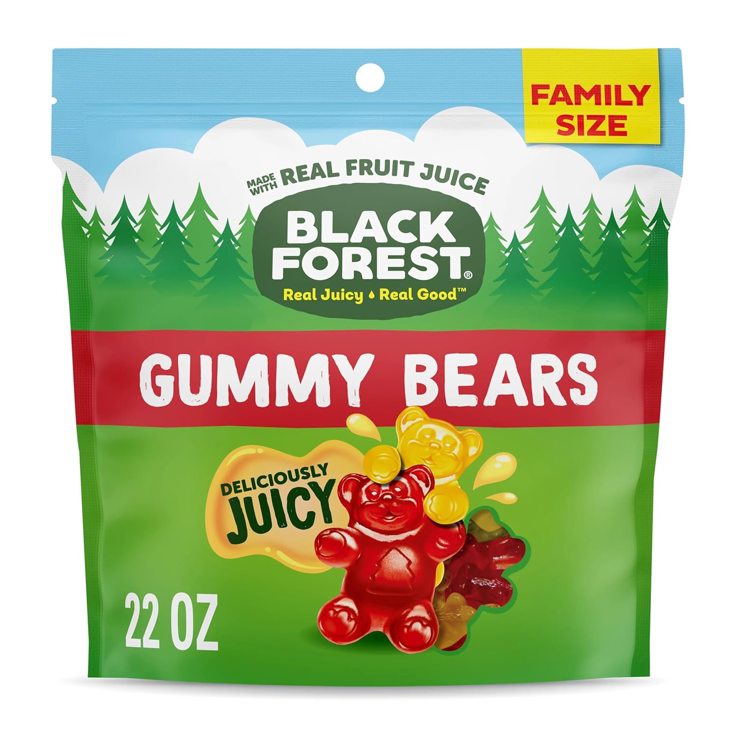 Amazon.com : Black Forest Gummy, Bears, Fruit Flavor, Deliciously Juicy ...