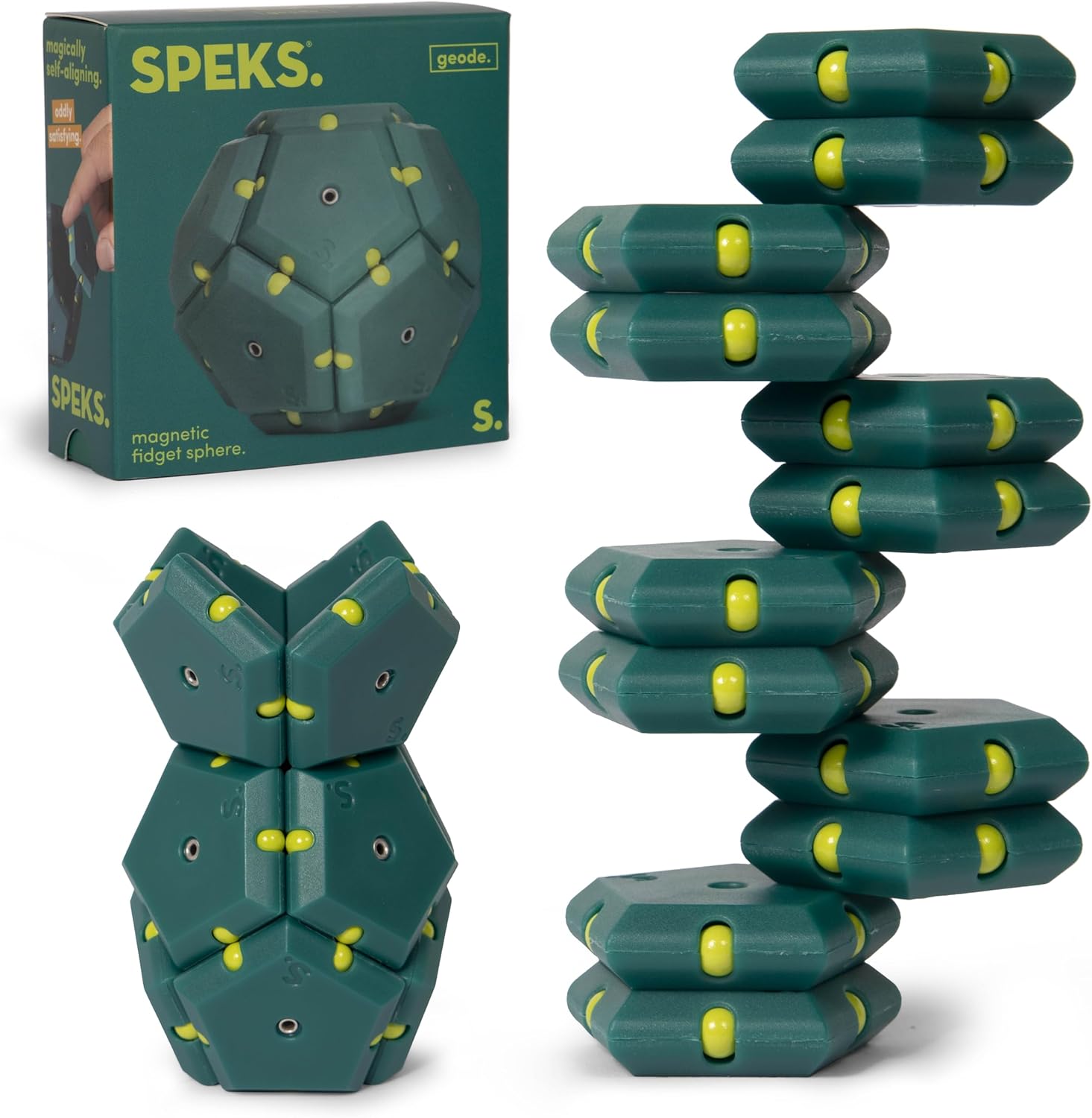 Amazon.com: Speks Geode Magnetic Fidget Toy | Sensory Desk Toy for ...