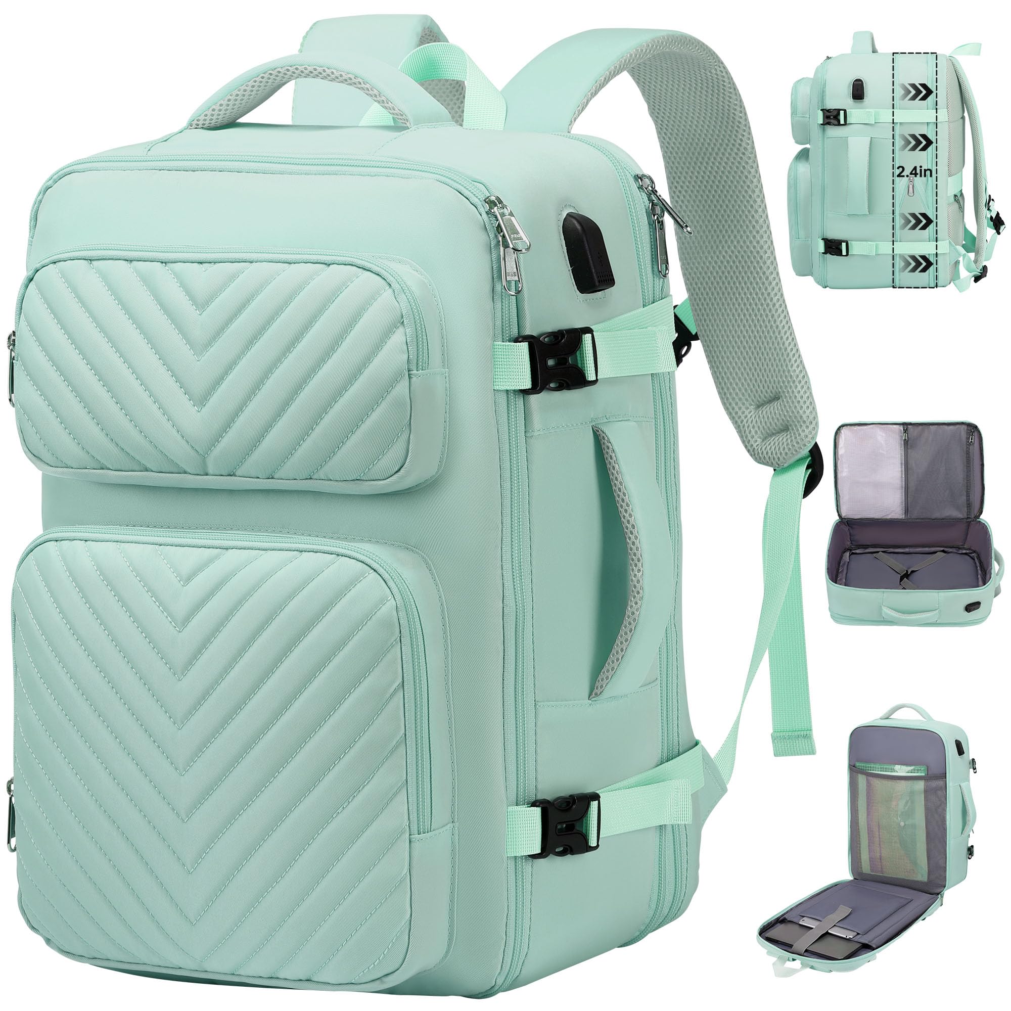 Amazon.com | DWQOO Travel Backpack for Women, Flight Approved Carry on ...