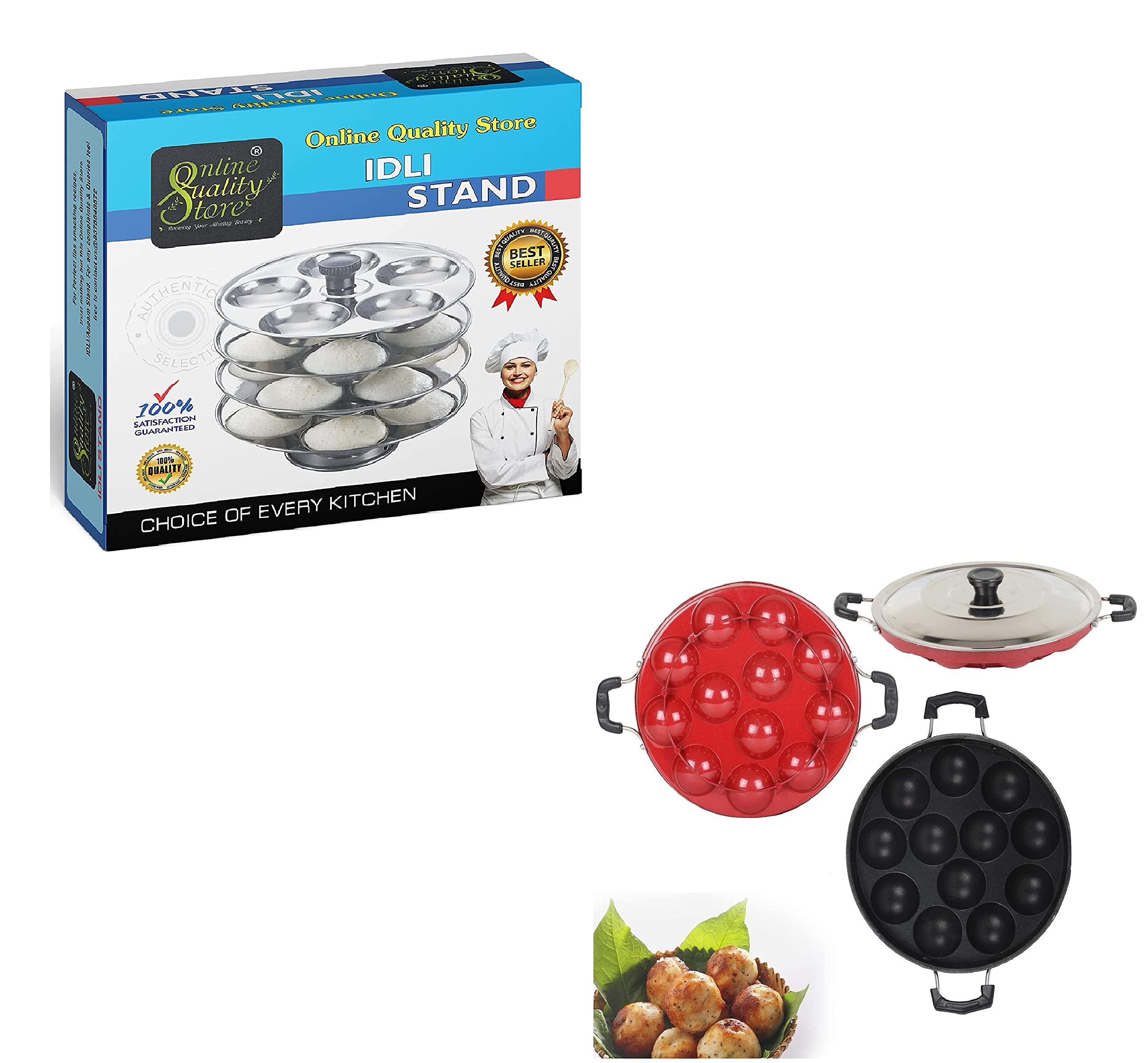Buy Online Quality Store Appam Patra & idli Stand Combo |appam Stand ...