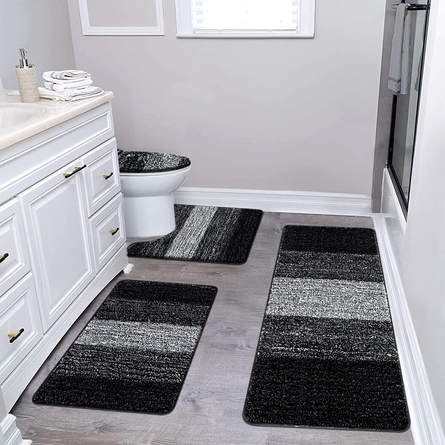 Amazon.com: Wissota Trader Stoneberry Home Plush 5-Piece Bath Rug Set ...