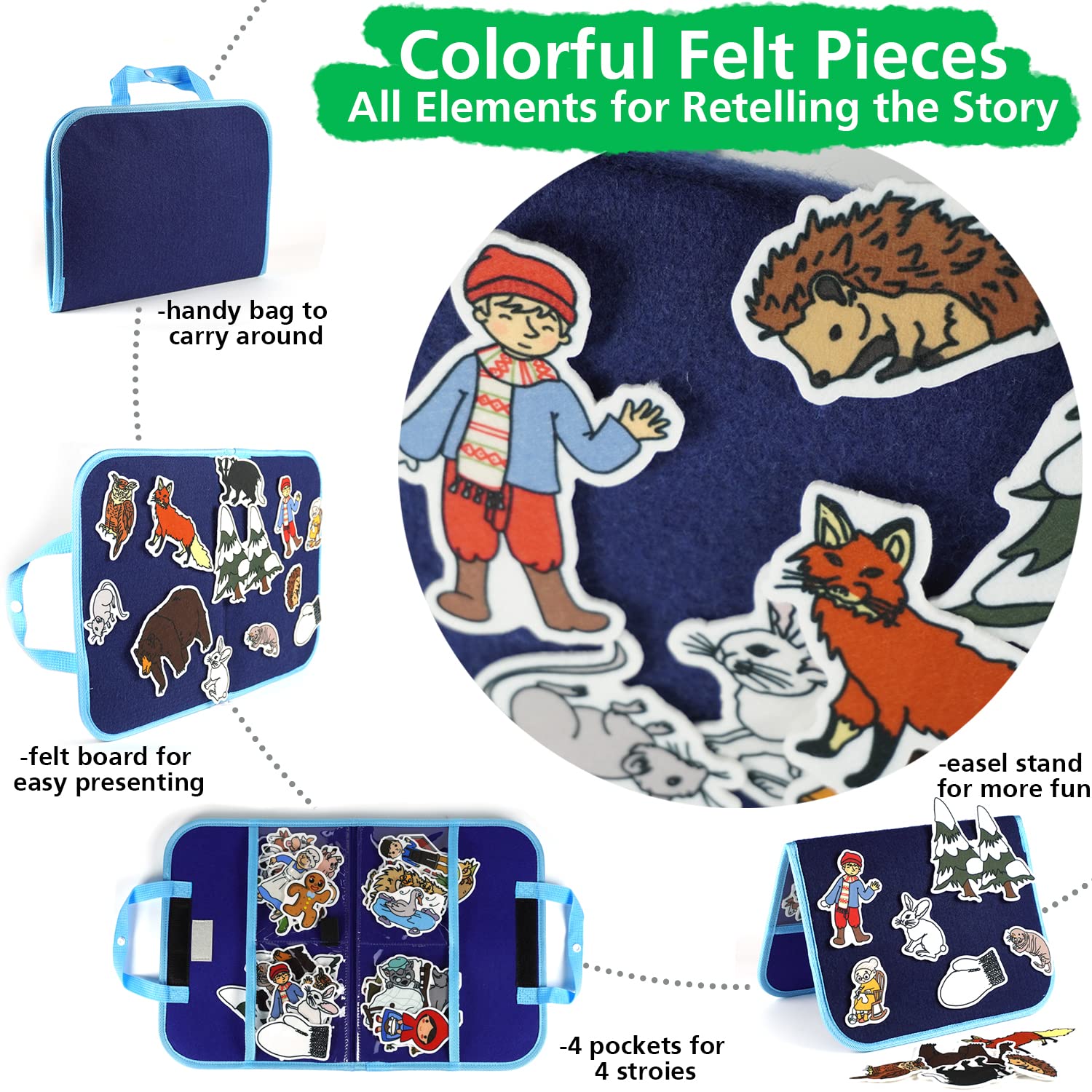 Snapklik.com : 4 Pack Felt Board Story Set,The Mitten,The Little Red ...
