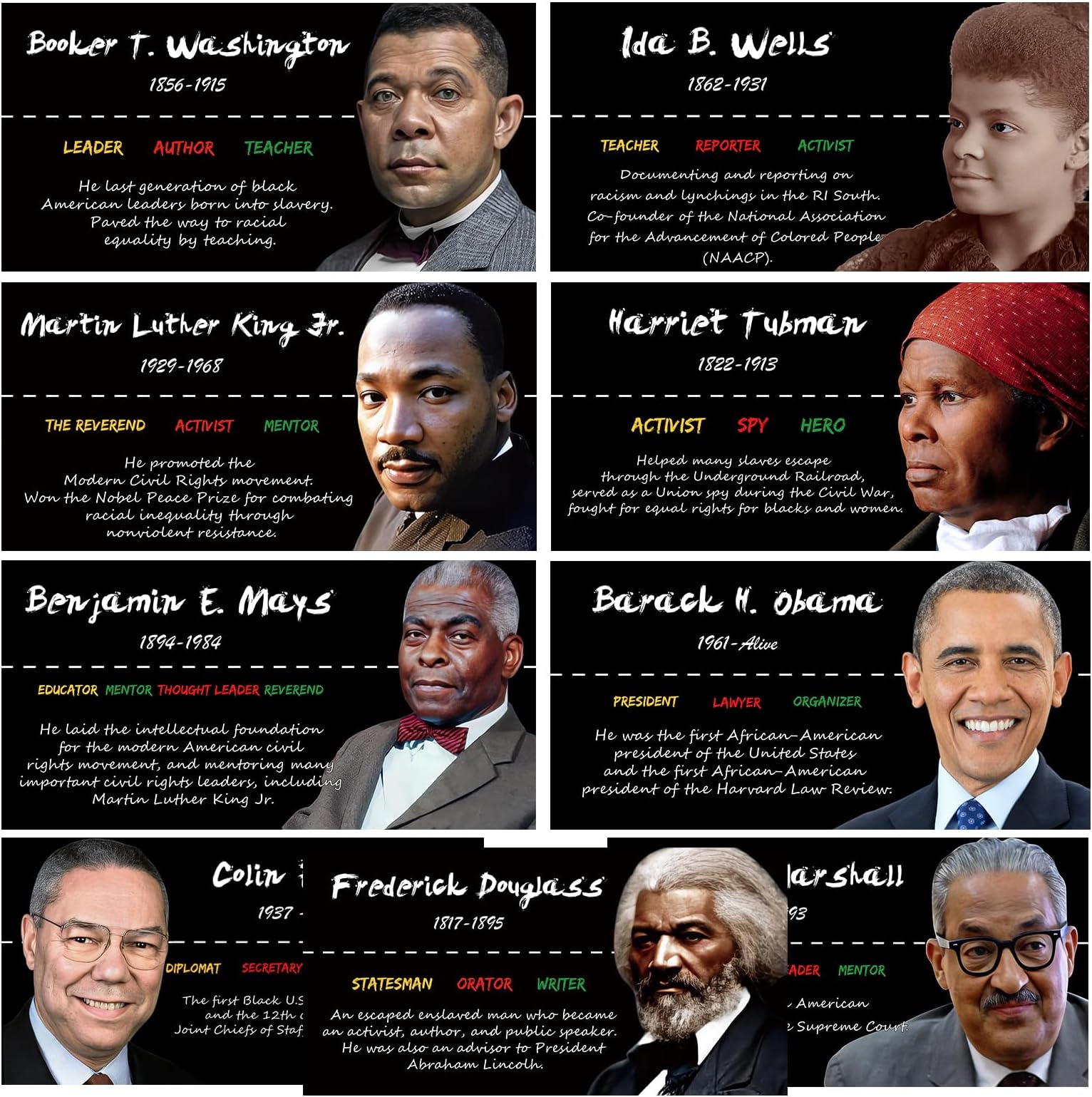 Amazon.com : Fun Express Black History Month Posters, 8 Pieces ...