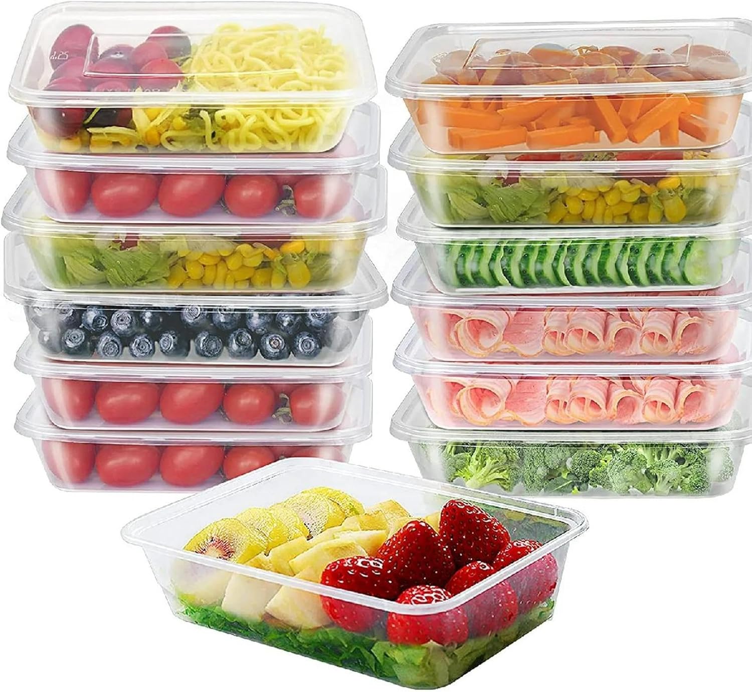 AMD Nexus 50 X 500ml Plastic Reusable Storage Food Soup Containers ...