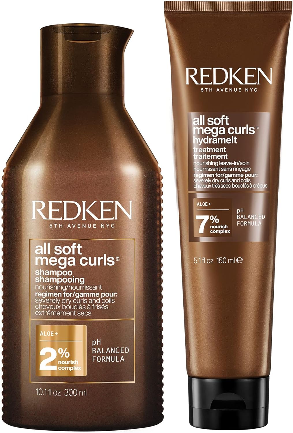 REDKEN All Soft Mega Curls Shampoo and HydraMelt Leave In Conditioner ...