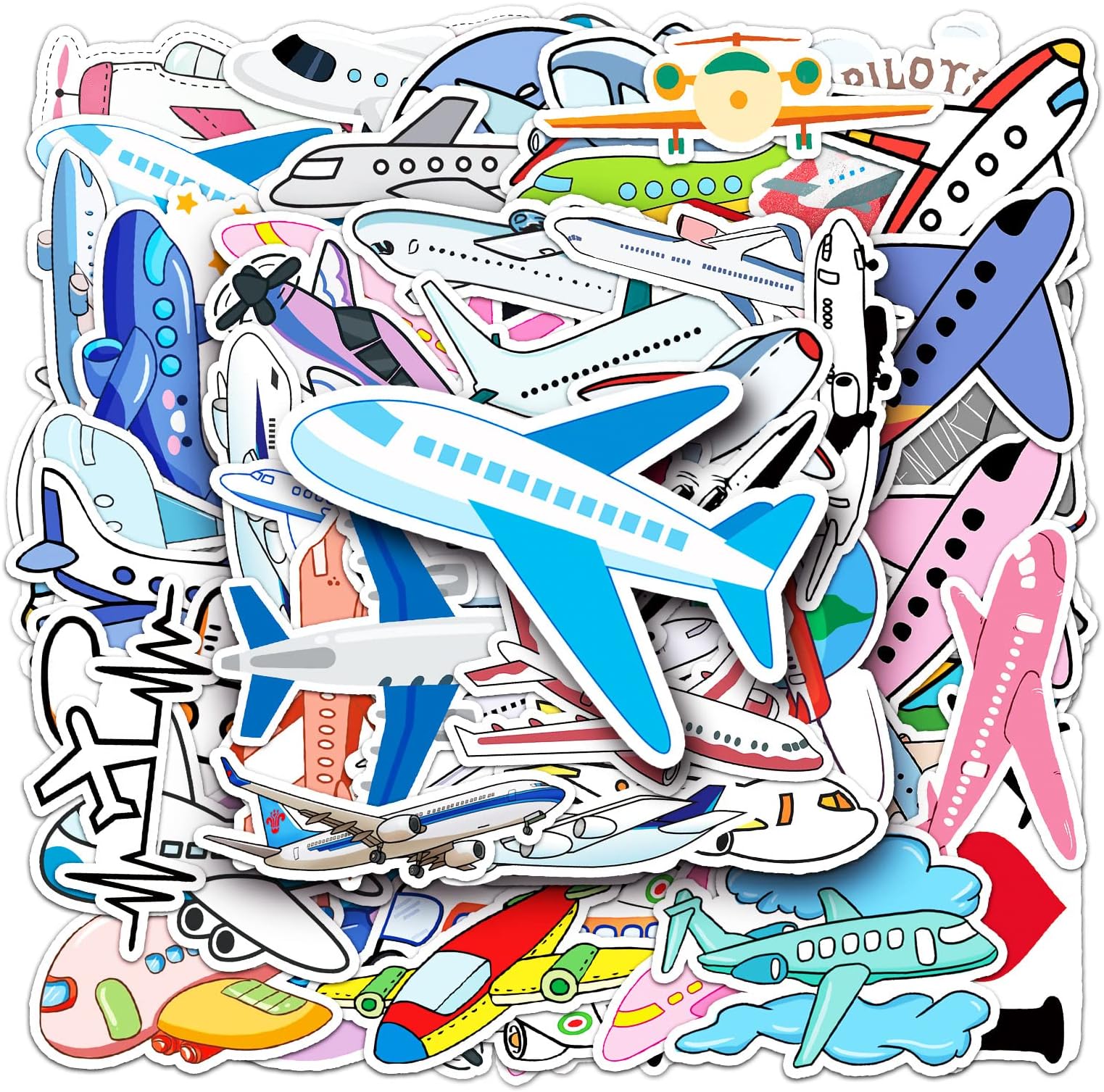 Amazon.com - STG Trading Airplane Heart Loop Vinyl Bumper Sticker Decal ...