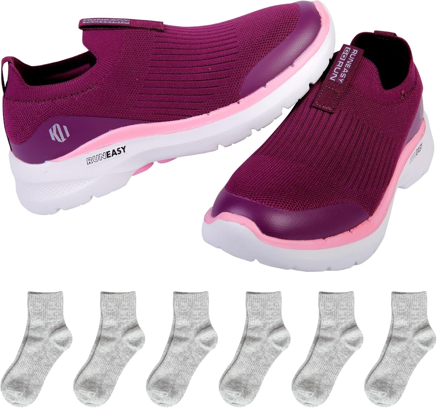 Runeasy Gorun Lace-Up Shoes For Women With 6 Pair Of Socks - Hands-Free ...