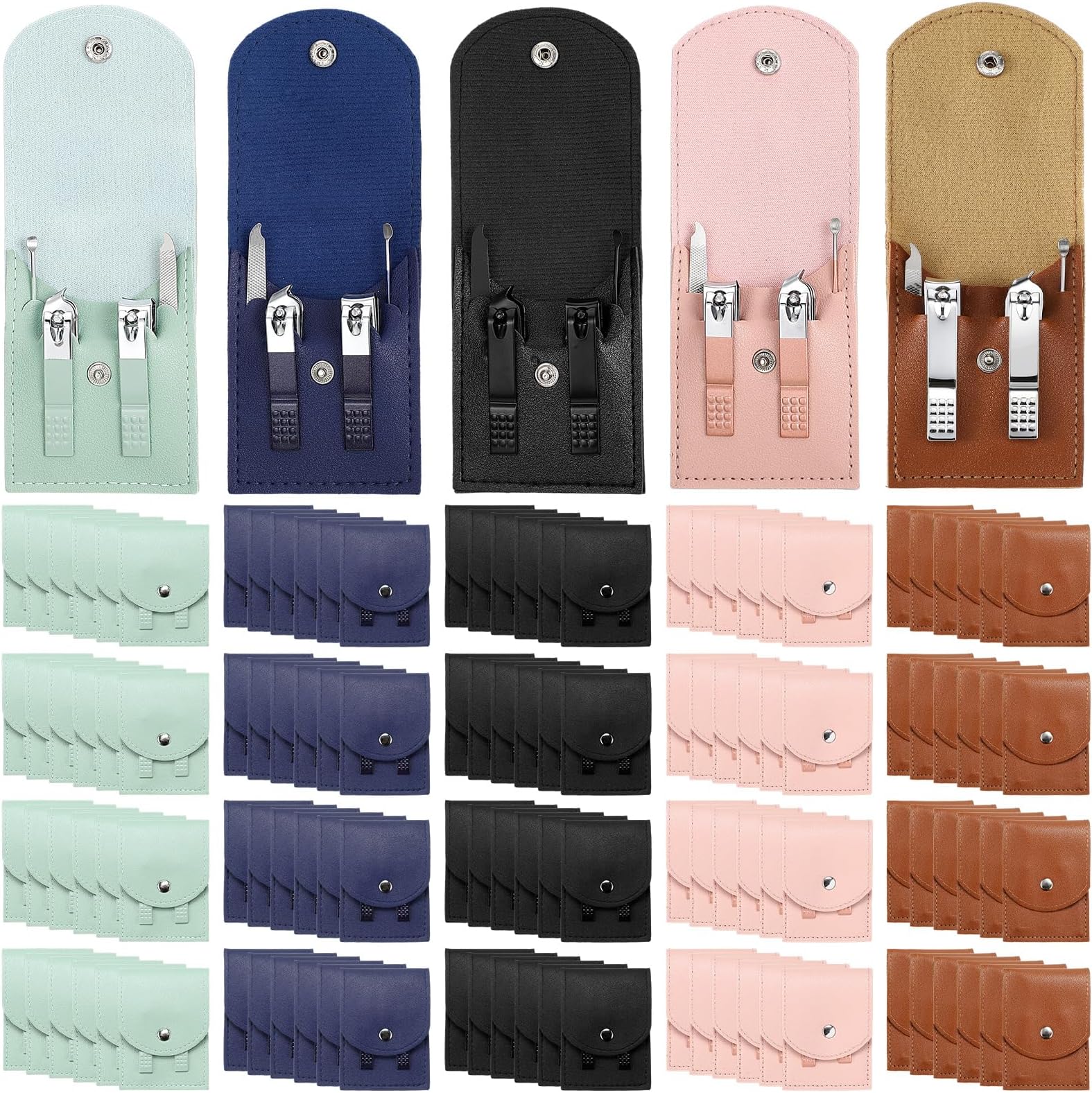 Amazon.com : Lasnten 100 Bulk Nail Clipper Set Bulk Manicure Kit ...