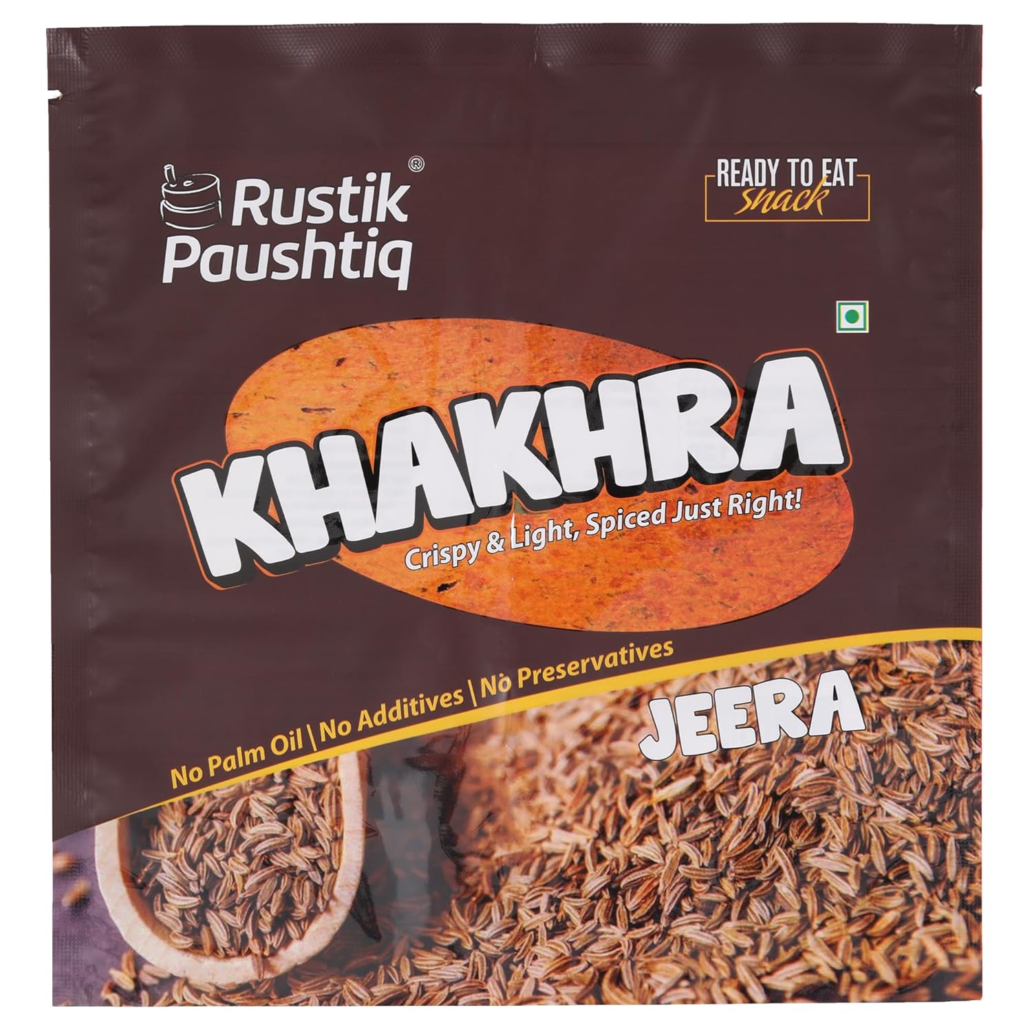RUSTIK PAUSHTIQ Khakhra Packet | Ready to Eat | Indian Snack | Crispy ...