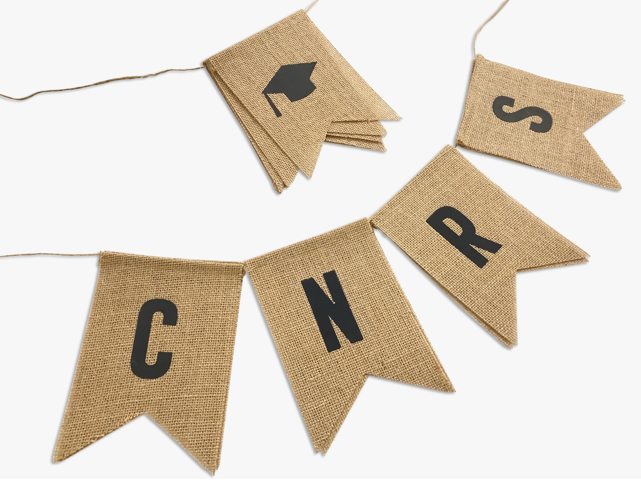 Snapklik.com : Burlap Congrats Grad Banner, Vintage Rustic ...