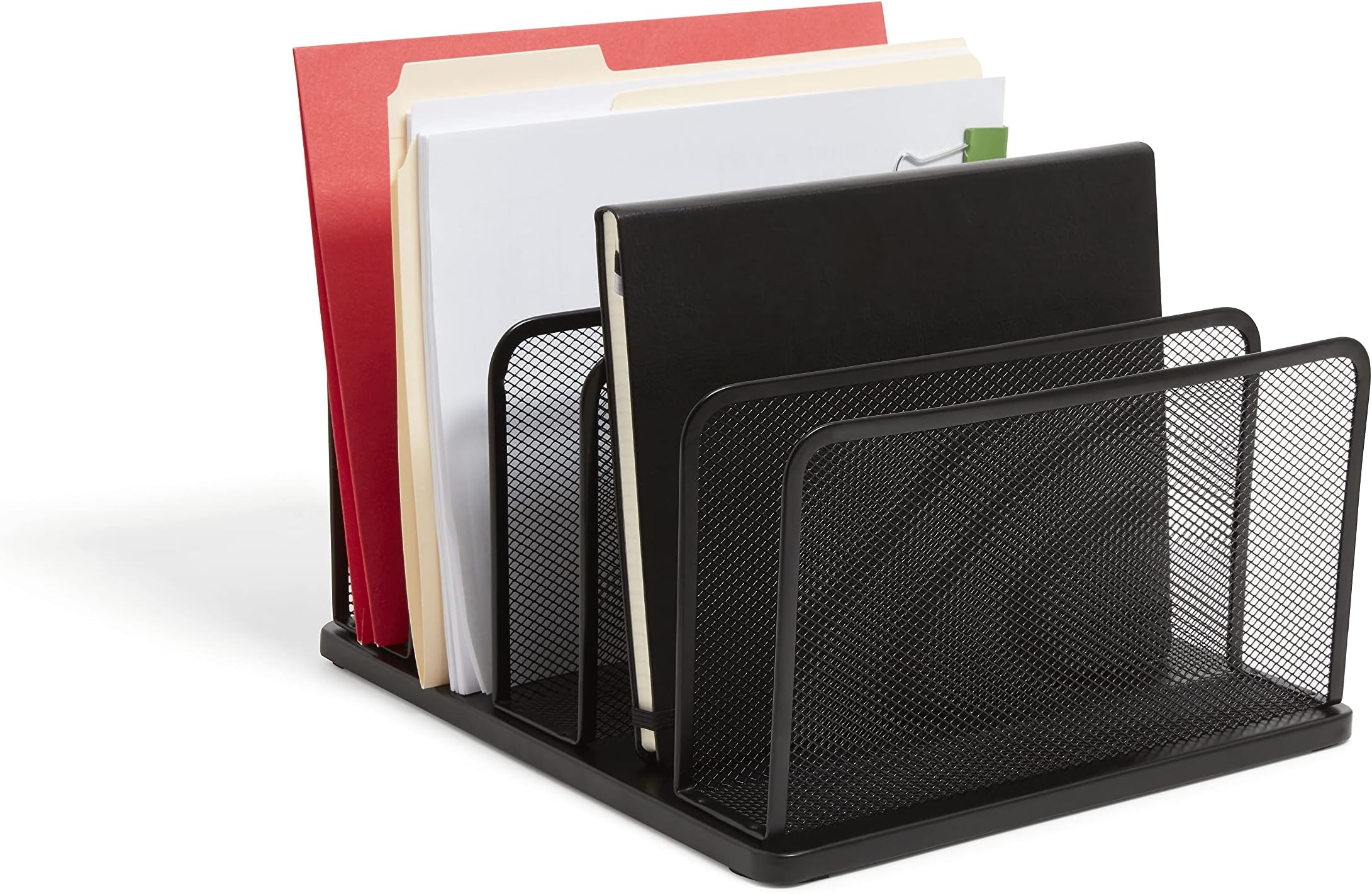 Amazon.com: TRU RED TR57538-CC 4 Compartment Wire Mesh Horizontal File ...
