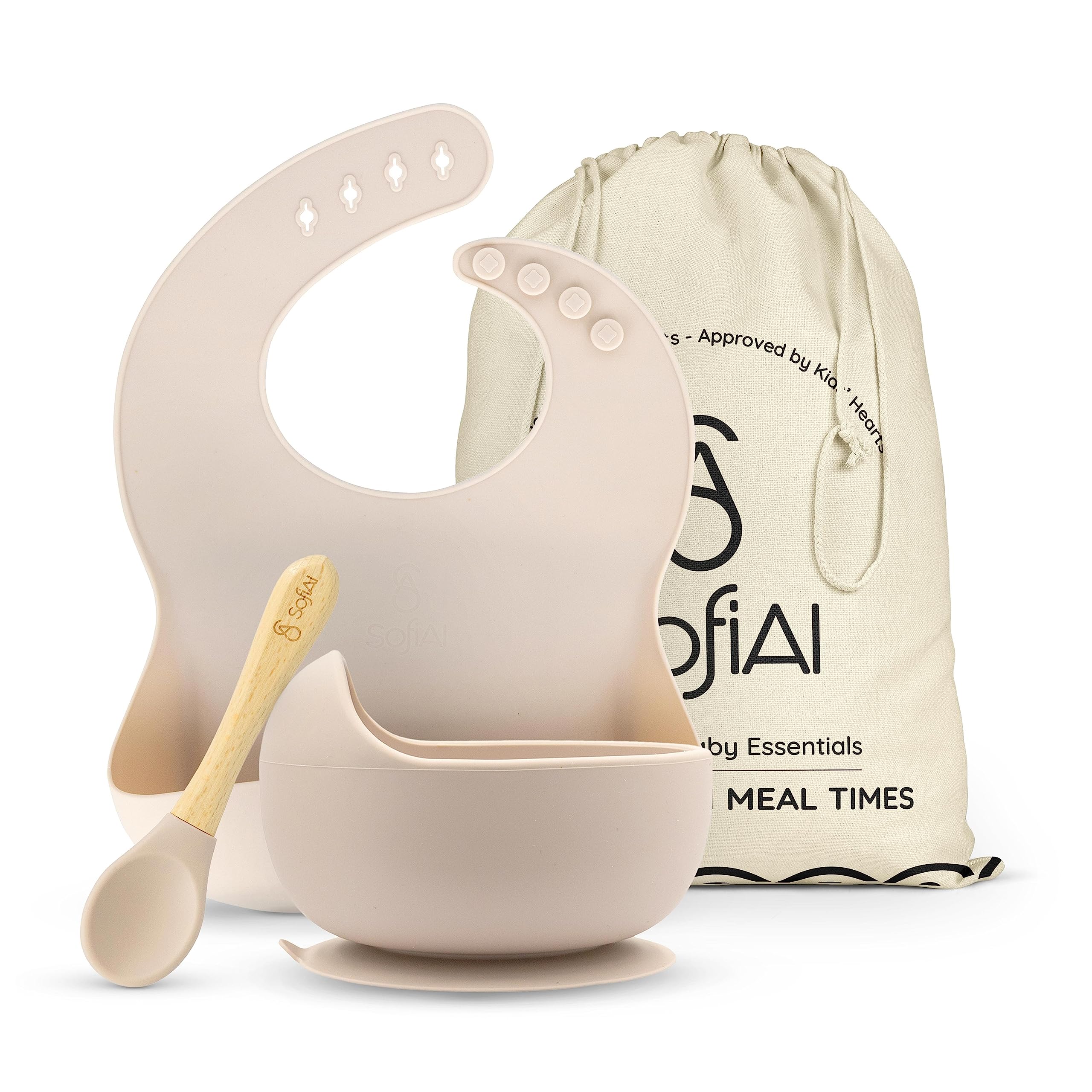 Amazon.com: All In One Silicone Baby Feeding Set By SofiAl - Safe for 6 ...