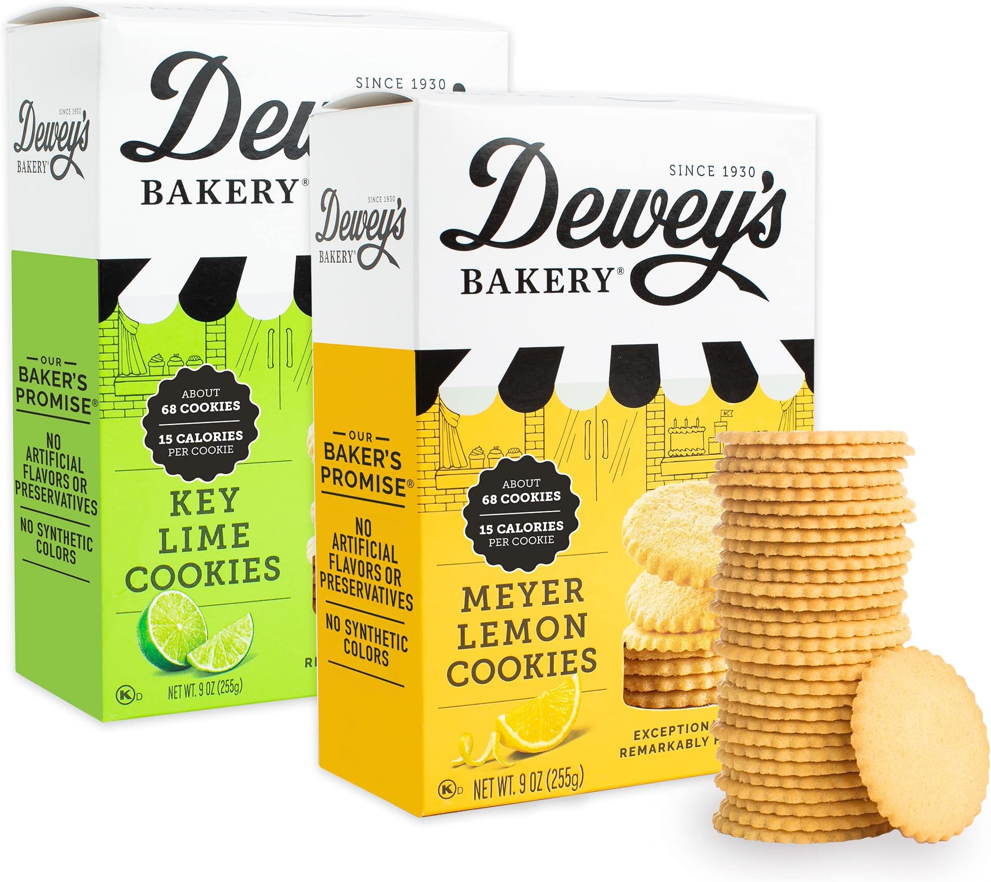 Amazon.com: Dewey's Bakery Lemon Moravian Style Cookie Thins | Baked in ...