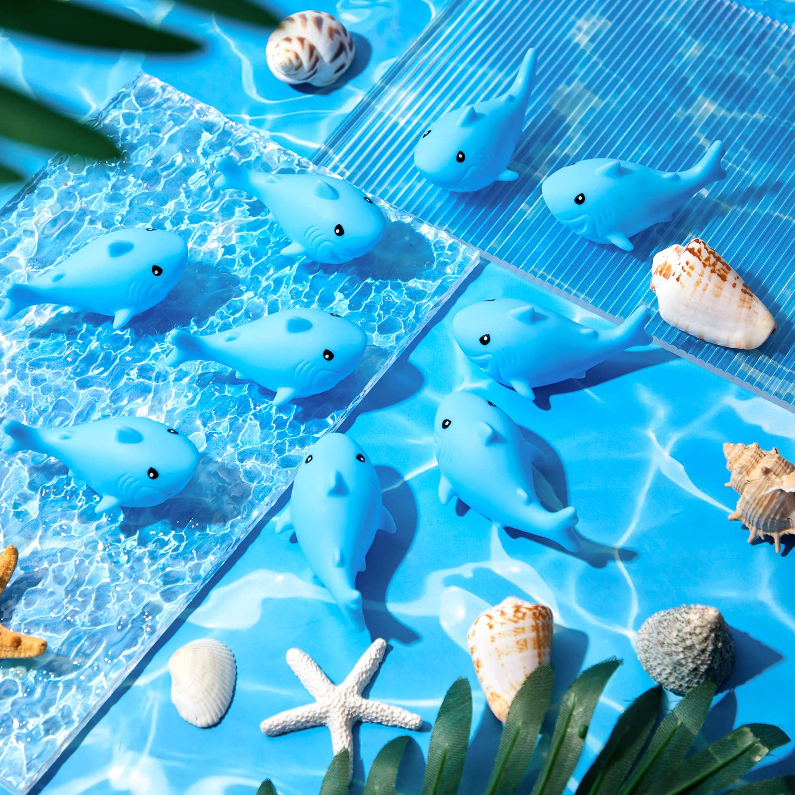 Snapklik.com : 50 Pcs Rubber Sharks Toys For Kids Mini Floating Rubber ...